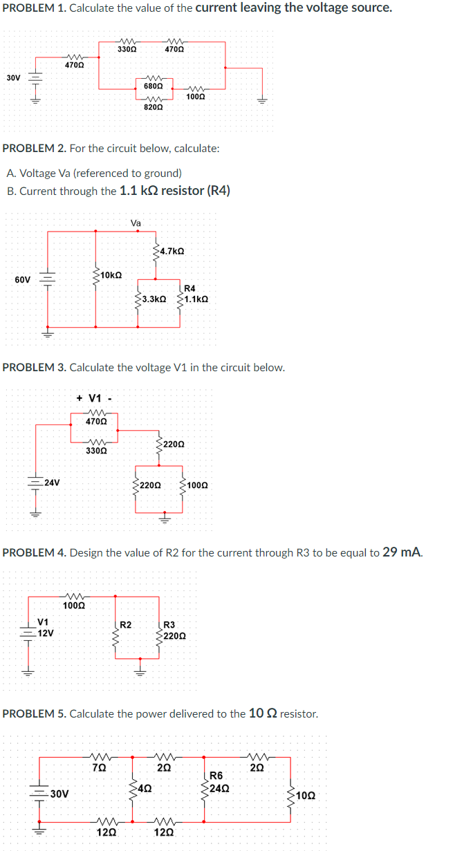 Solved PROBLEM 1. ﻿Calculate the value of the current | Chegg.com