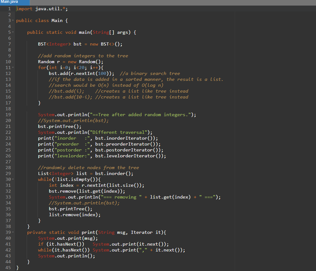 Solved Main.java 1 import java.util.*; 2 3. public class | Chegg.com
