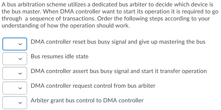 Solved A bus arbitration scheme utilizes a dedicated bus | Chegg.com