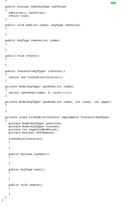 Solved Page 1 of 6 Circular Linked List Assignment Overview | Chegg.com