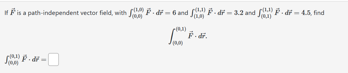 Solved If vec(F) ﻿is a path-independent vector field, with | Chegg.com