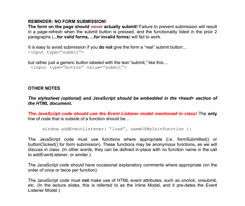 Solved Purpose: You are going to learn basic form validation | Chegg.com