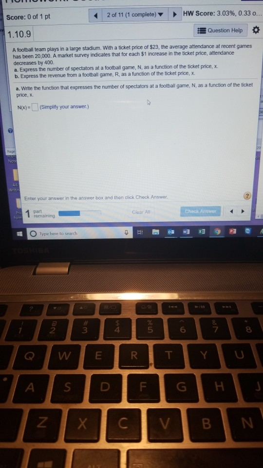 Solved 2 of 11 (1 complete) HW Score: 3.03%, 0.330 Score: 0 | Chegg.com