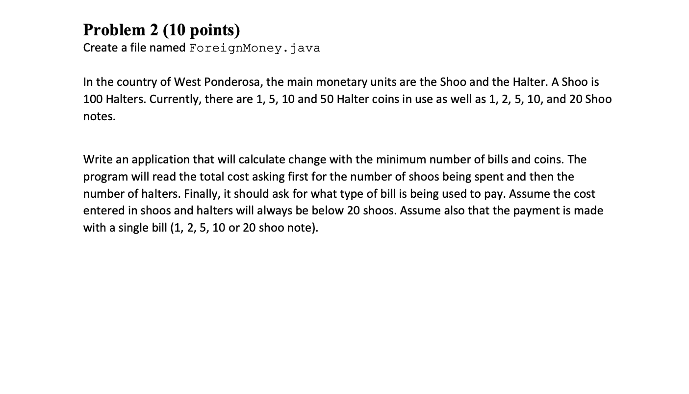 Solved Problem 2 (10 points) Create a file named | Chegg.com