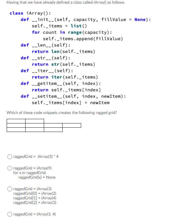 Solved Having that we have already defined a class called | Chegg.com