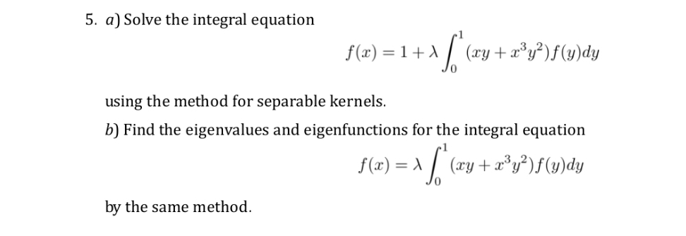 Solved a) ﻿Solve the integral | Chegg.com