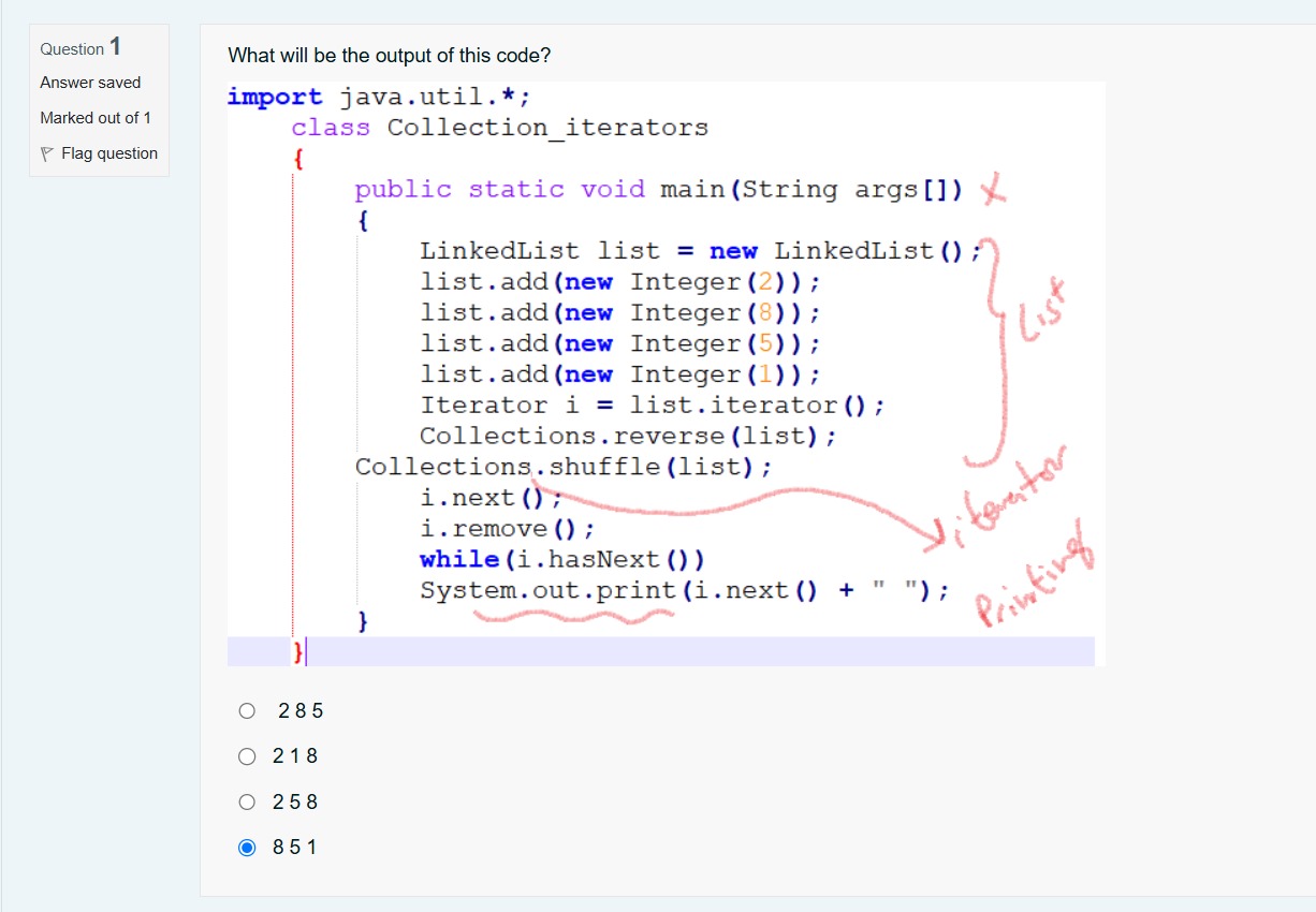 Solved Flag questionWhat will be the output of this | Chegg.com