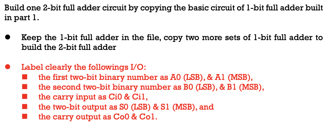 Solved A 0 D 'B S co 10 0 Ci O 12 Co Build one 2-bit full | Chegg.com