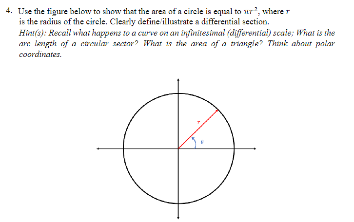 Solved Use the figure below to show that the area of a | Chegg.com