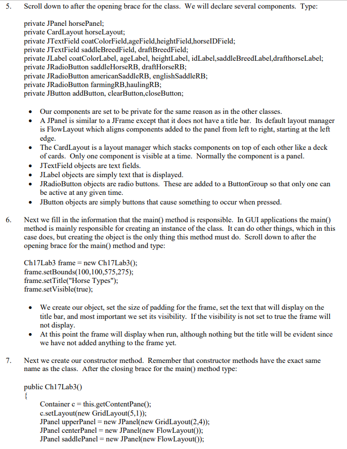 Solved CIT 249: Java II Chapter 17 Lab 3 We will create text | Chegg.com