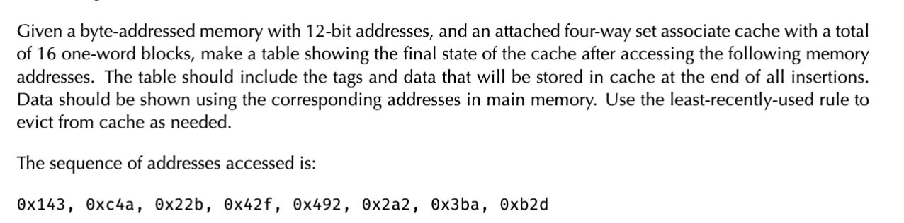 Solved Create table with Address | ﻿Binary | ﻿Index | ﻿Tag | | Chegg.com