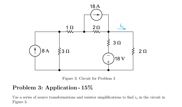 Solved Figure 3: Circuit for Problem 3 Problem 3: | Chegg.com