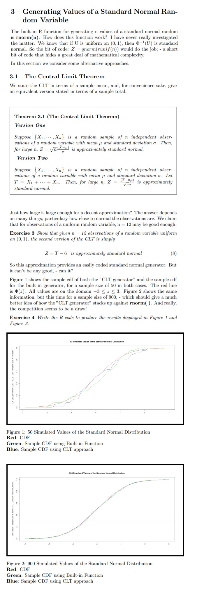 Solved Generating Values of a Standard Normal Ran- dom | Chegg.com