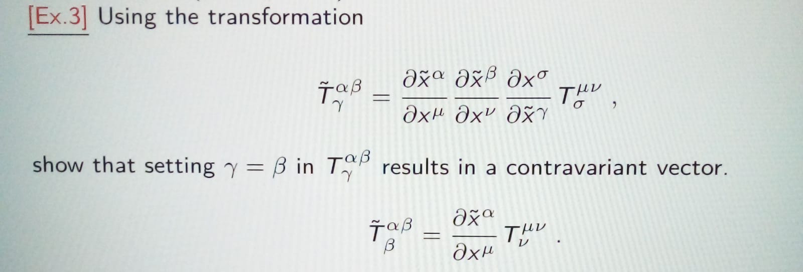 Solved [Ex.3] Using the transformation | Chegg.com