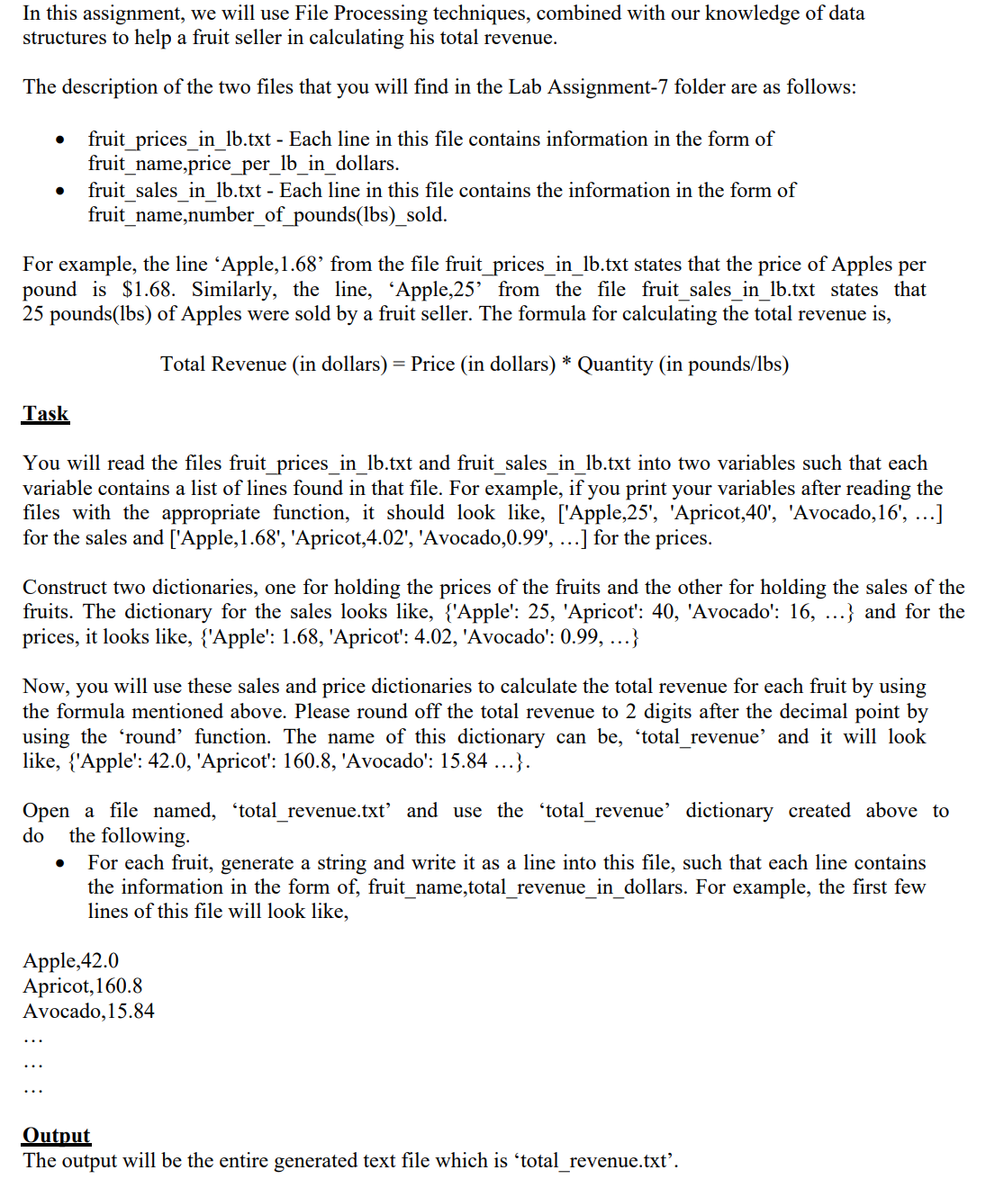Solved structures to help a fruit seller in calculating his | Chegg.com