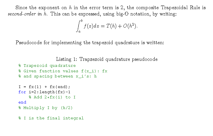 1 Composite Trapezoidal Rule a As you have learned in | Chegg.com