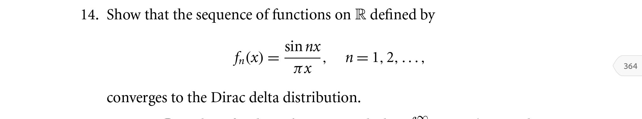 Solved 14. Show that the sequence of functions on R defined | Chegg.com