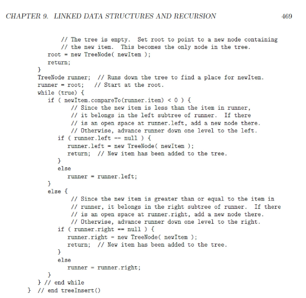 JAVA In Subsection 9.4.2, the textbook says that "if | Chegg.com