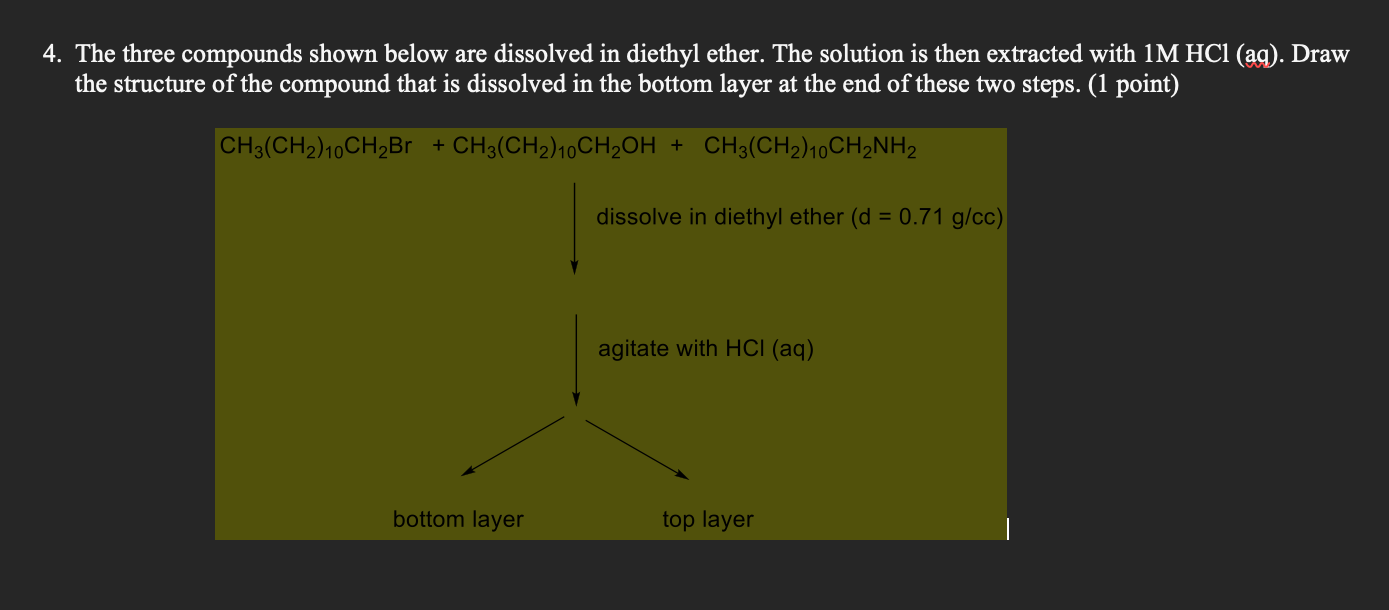 Solved 4. The three compounds shown below are dissolved in | Chegg.com