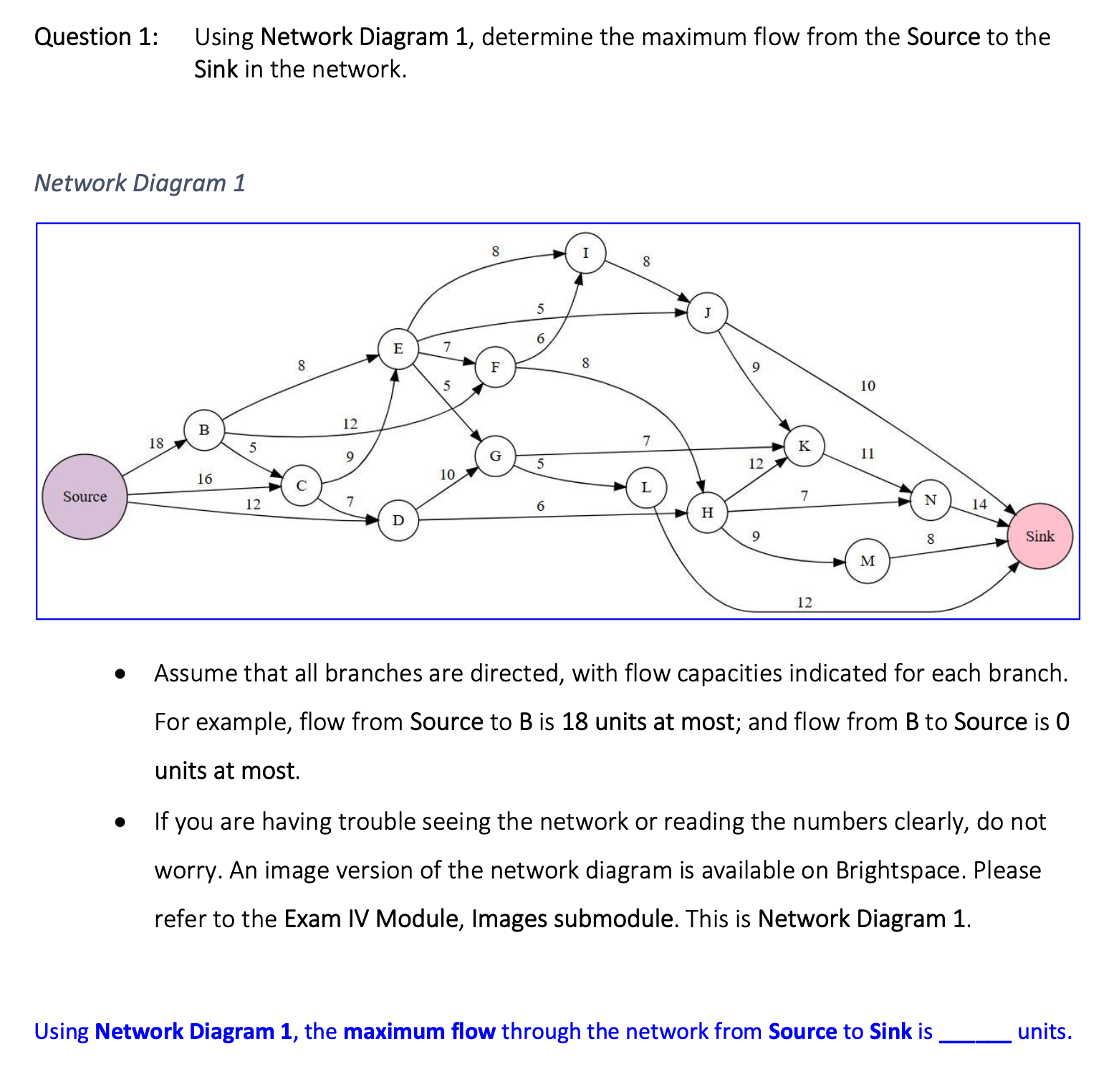 Solved Question 1: Using Network Diagram 1, ﻿determine the | Chegg.com