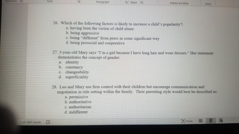 Solved Clipboard Font Paragraph Styles Adobe Acrobat Voice | Chegg.com