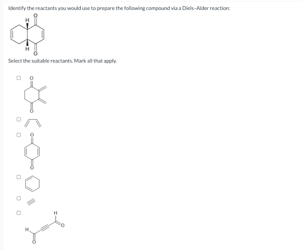 Solved Identify the reactants you would use to prepare the | Chegg.com