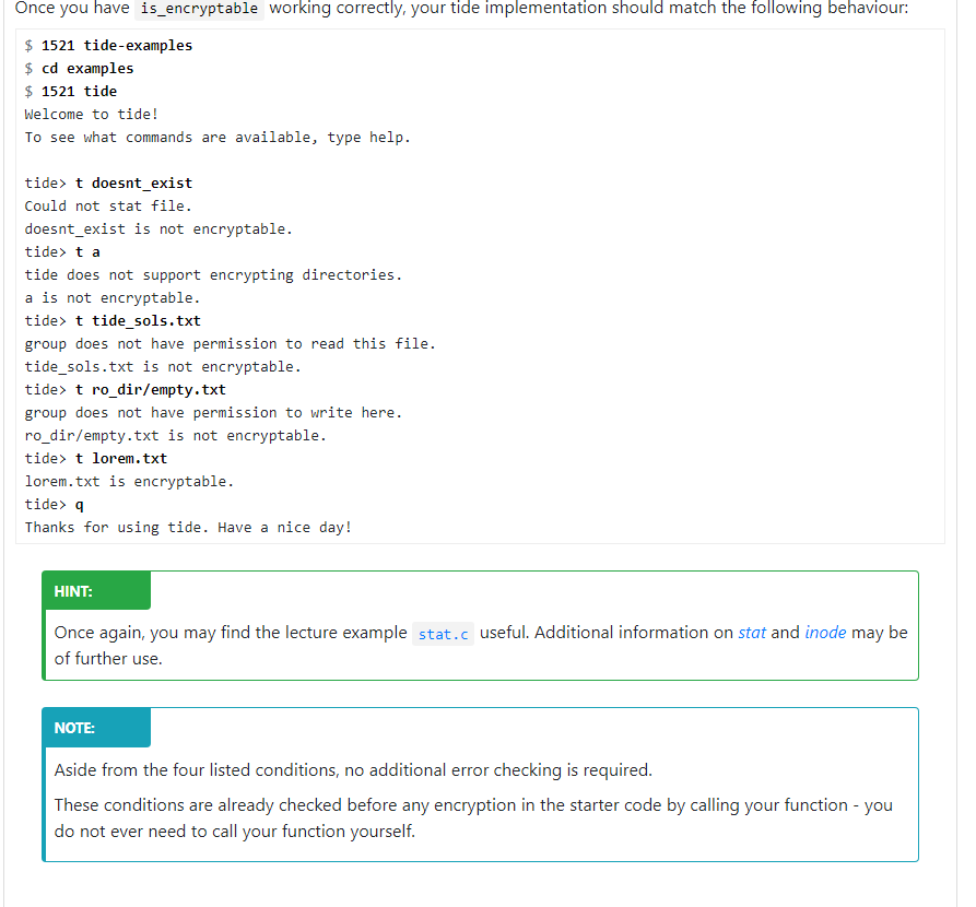 Solved Checking if a file can be encrypted There are four | Chegg.com