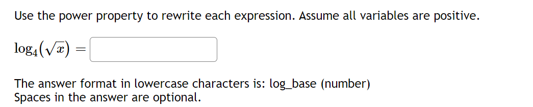 Solved Use the power property to rewrite each expression. | Chegg.com