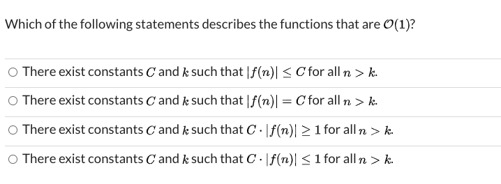 Solved Which of the following statements describes the | Chegg.com