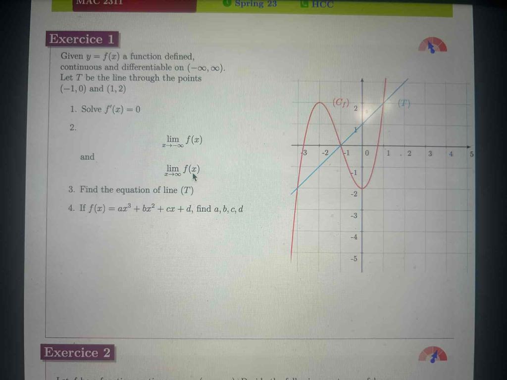 Solved Given y=f(x) a function defined, continuous and | Chegg.com