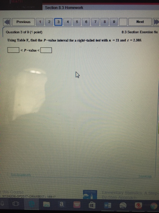Solved Using Table F, find the P-value interval for a | Chegg.com