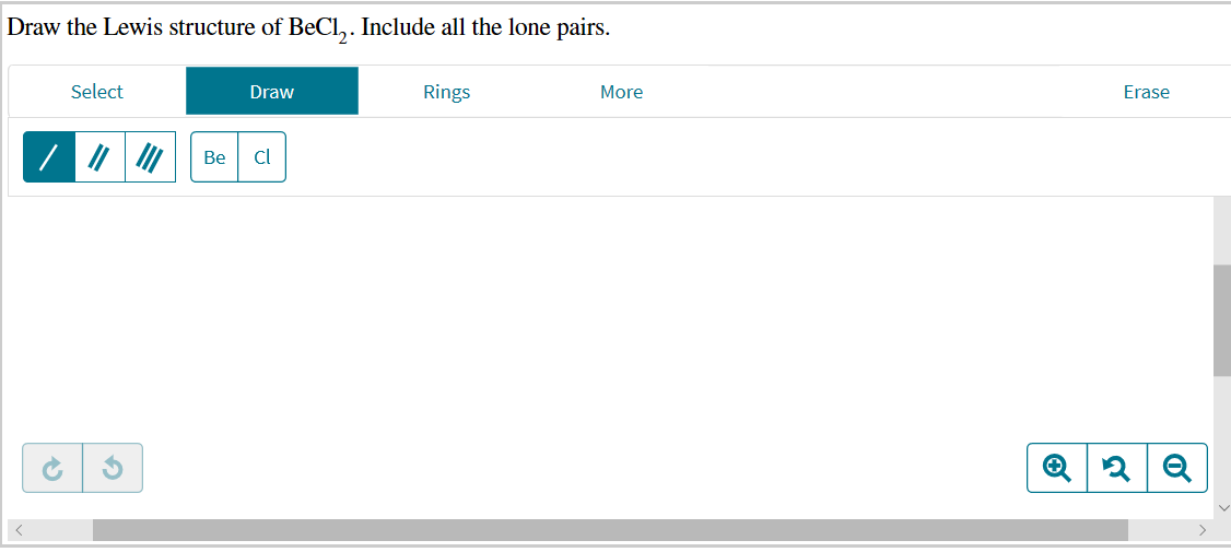 Solved Draw the Lewis structure of BeCl. Include all the | Chegg.com