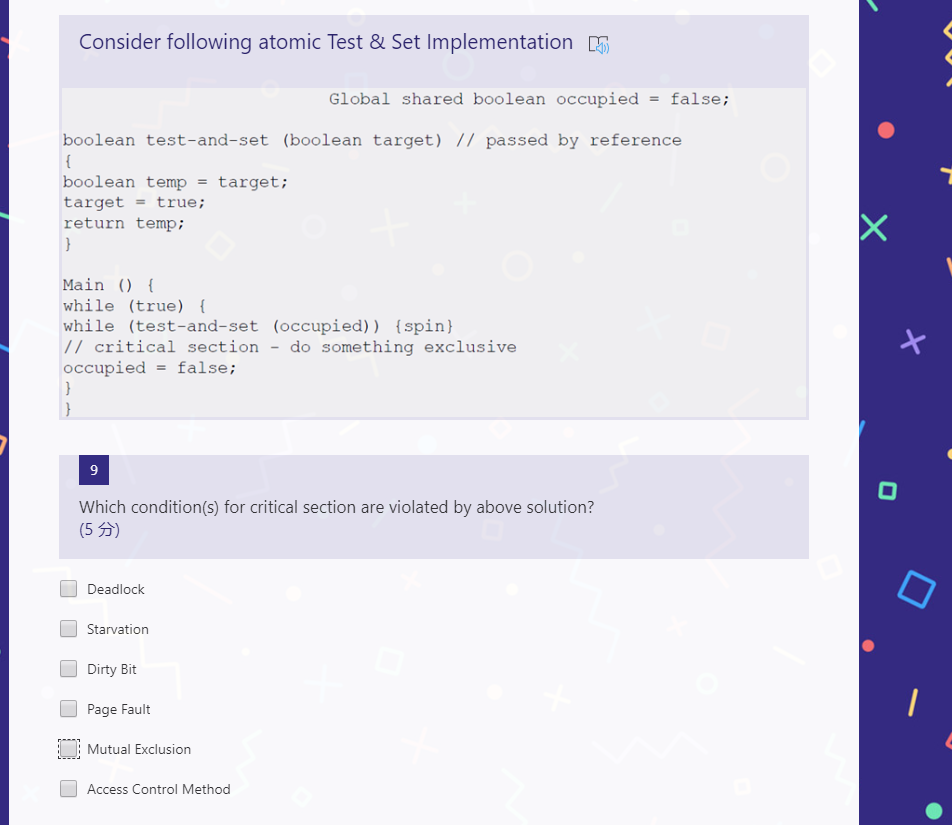 Solved Consider following atomic Test & Set Implementation m | Chegg.com