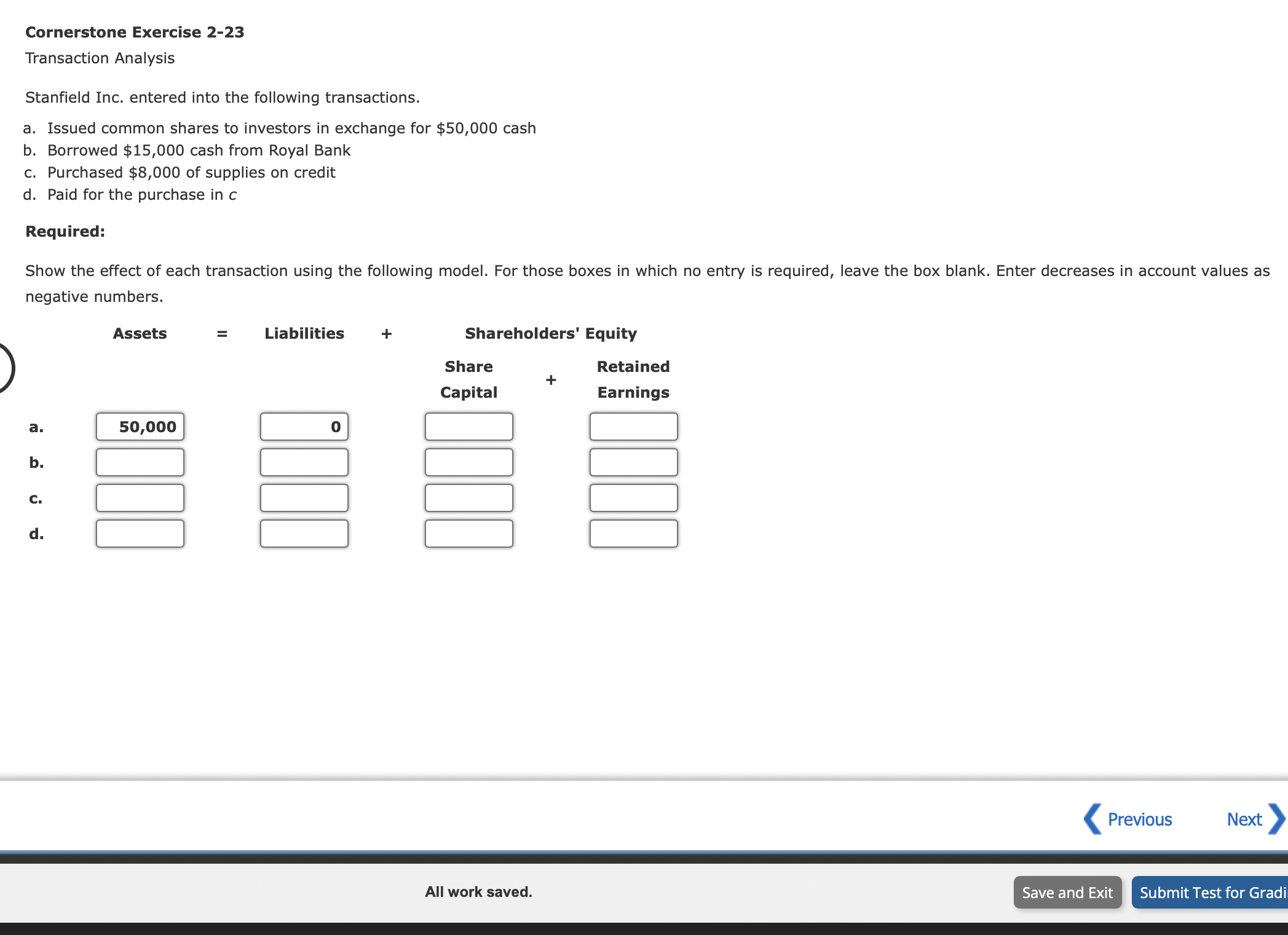 Solved Cornerstone Exercise 2-23Transaction | Chegg.com