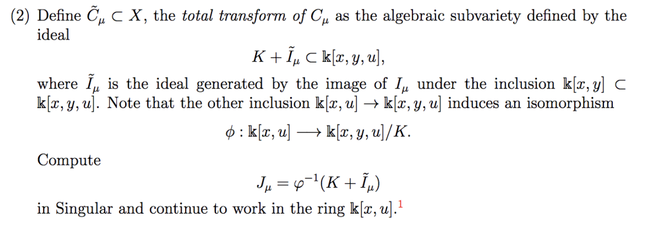 A Singular example: Blowing up and strict transform | Chegg.com