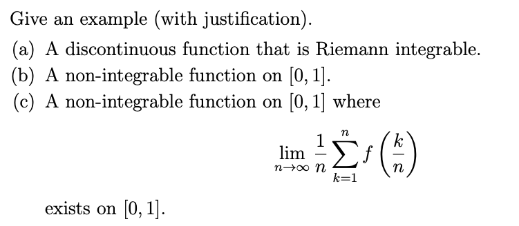 Solved Give an example (with justification). (a) A | Chegg.com