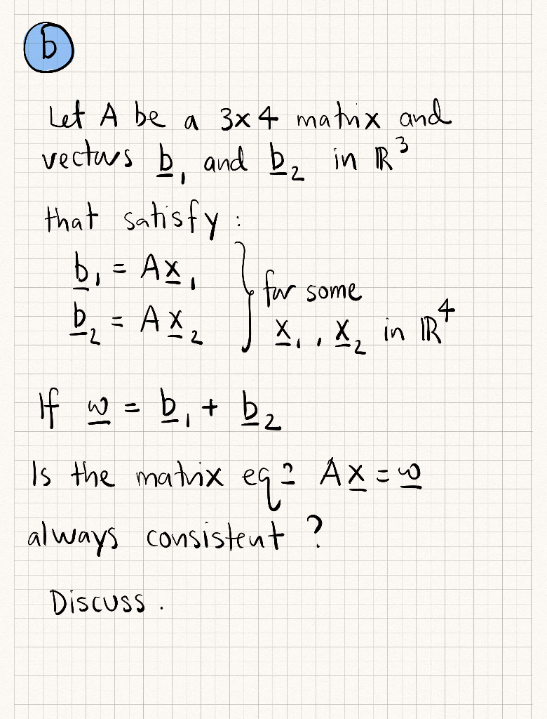 Solved | Written HW #3 Due 5/3 @ suppose A is a 4x3 matrix | Chegg.com
