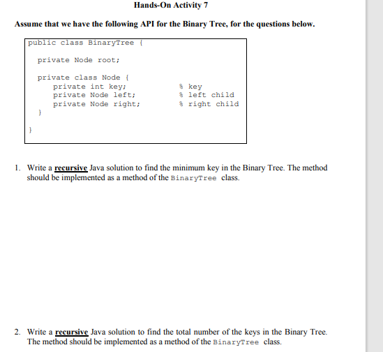 Solved Hands-On Activity 7 Assume that we have the following | Chegg.com