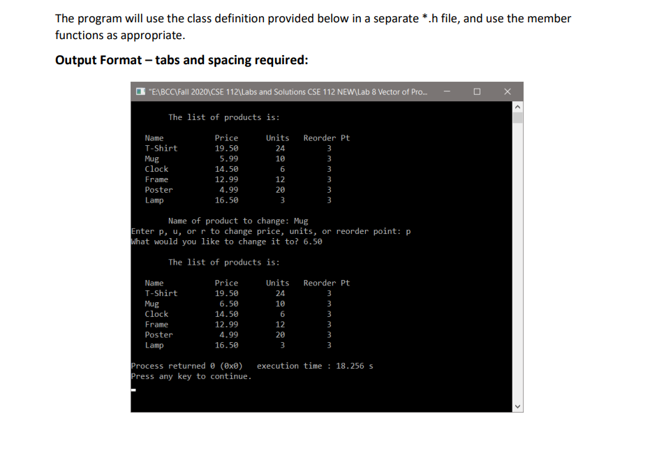 Solved void setReorderPoint(int r) { reOrderPoint = r; \} | Chegg.com | Chegg.com