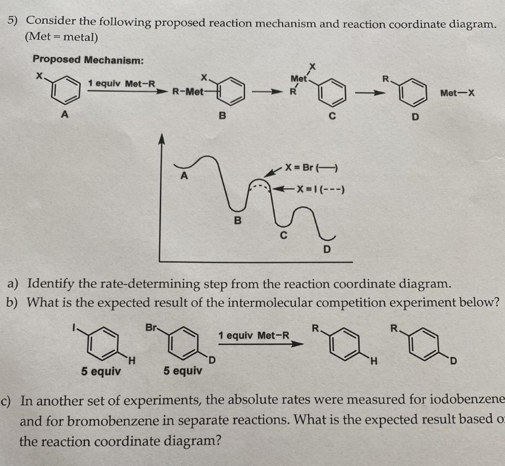 Solved 5) Consider the following proposed reaction mechanism | Chegg.com