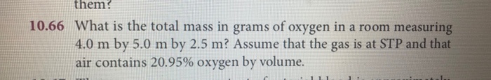 Solved them 10.66 What is the total mass in grams of oxygen | Chegg.com
