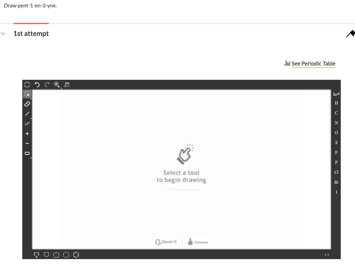 Solved Draw pent-1-en-3-yne. 1st attempt W See Periodic | Chegg.com