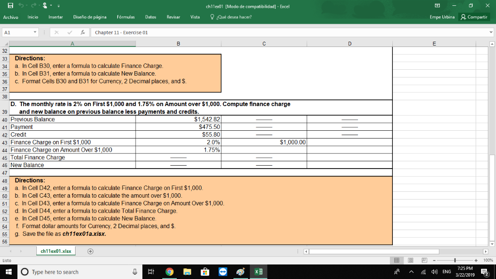 Solved 1. Using the previous balance method, compute the | Chegg.com