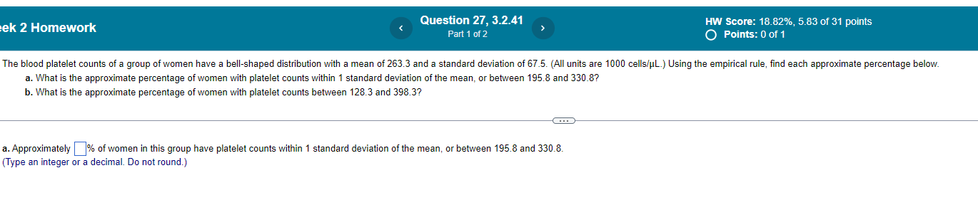 Solved a. What is the approximate percentage of women with | Chegg.com