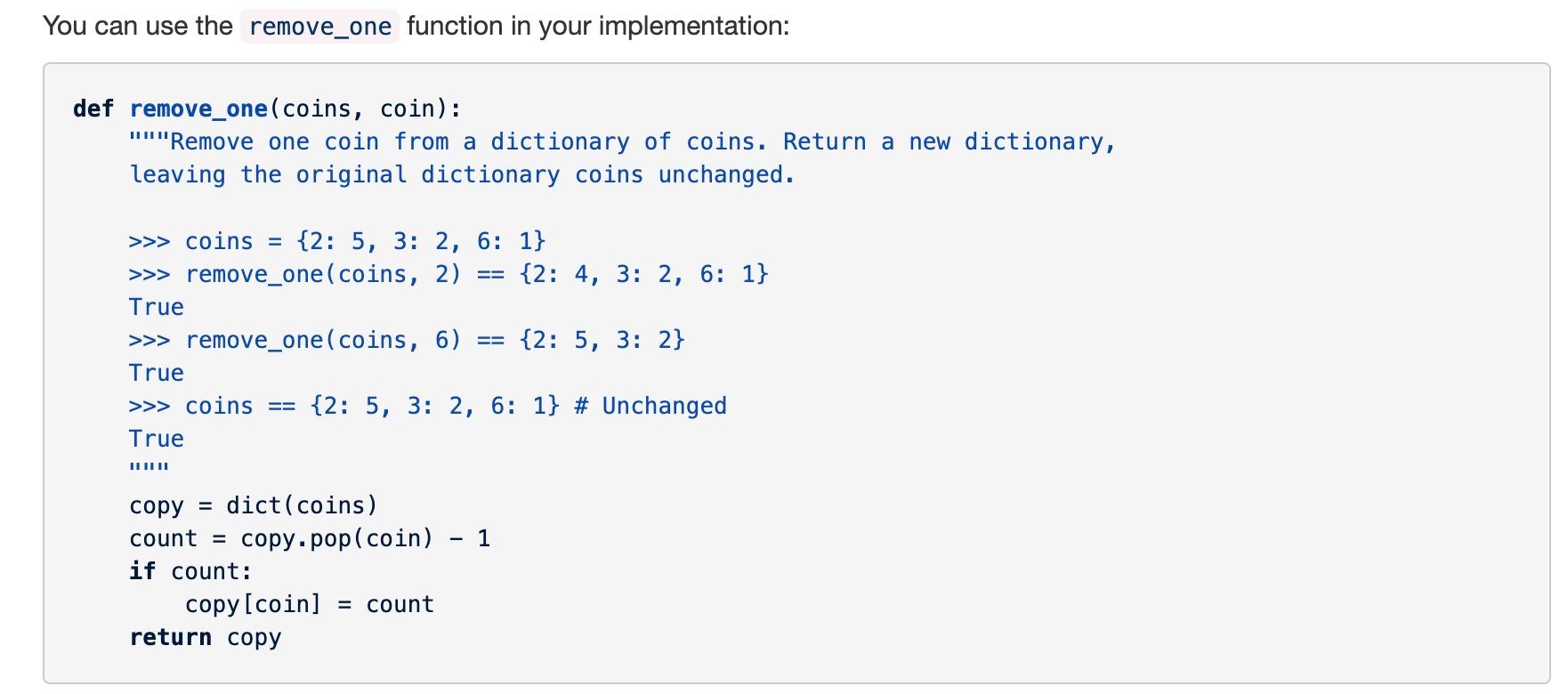 Solved Implement make_change, which takes a positive integer | Chegg.com