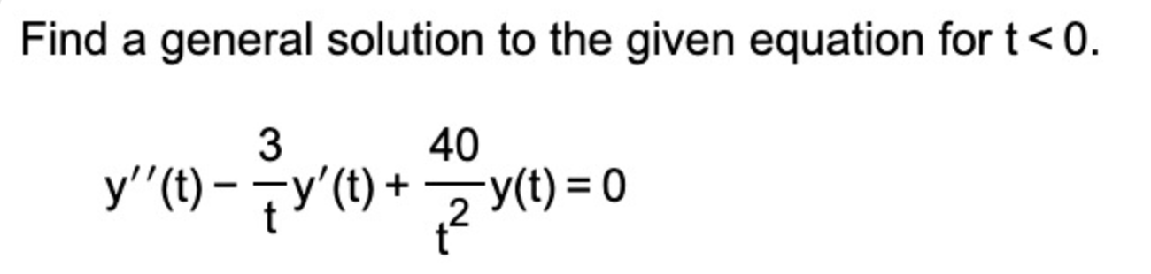 Solved Find a general solution to the given equation for | Chegg.com Solved Find a general solution to the given equation for | Chegg.com