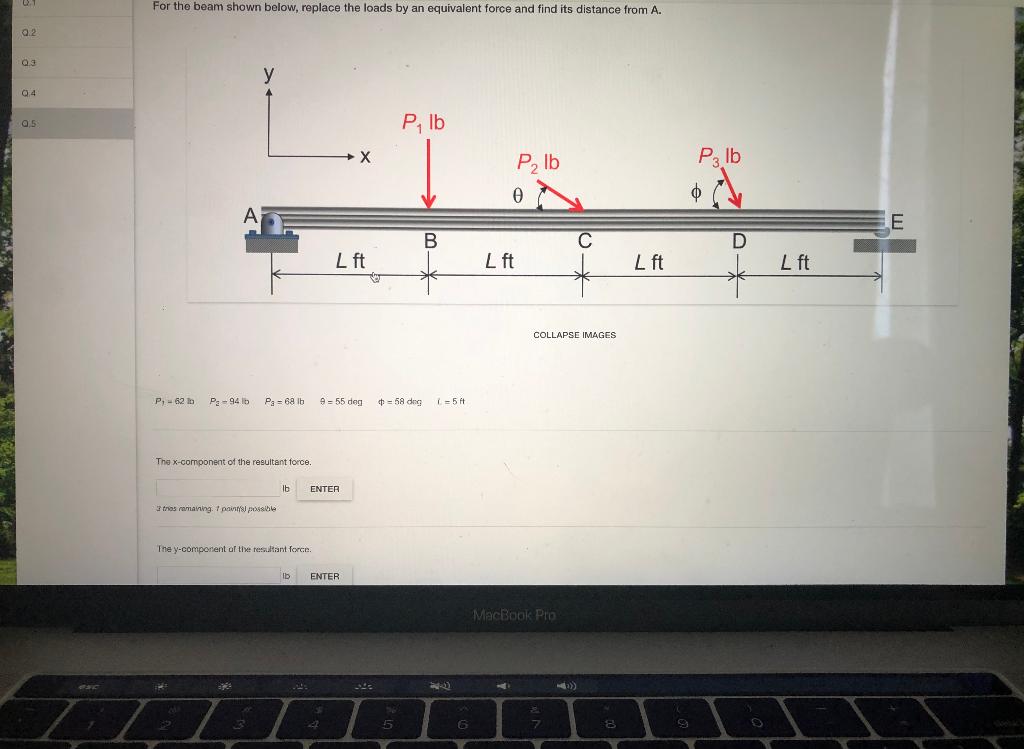 Solved Q.1 0.2 Q3 Q.4 0,5 exc For the beam shown below, | Chegg.com