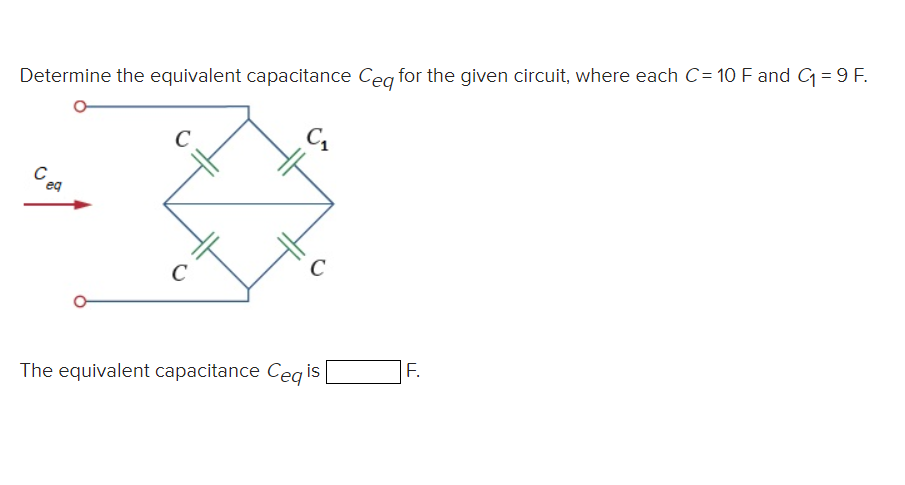 Solved Determine the equivalent capacitance Ceq ﻿for the | Chegg.com