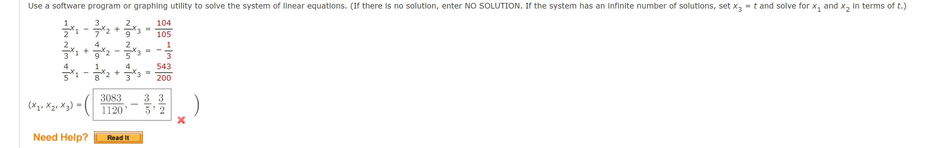 Solved Use A Software Program Or Graphing Utility To Solve 