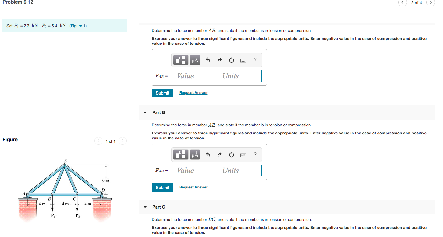 Solved Determine The Force In Member Ab And State If The